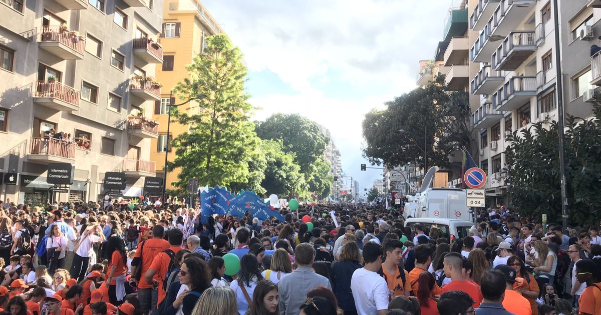 Il movimento antimafia di Palermo è guidato da 'legioni' giunte dalle ...