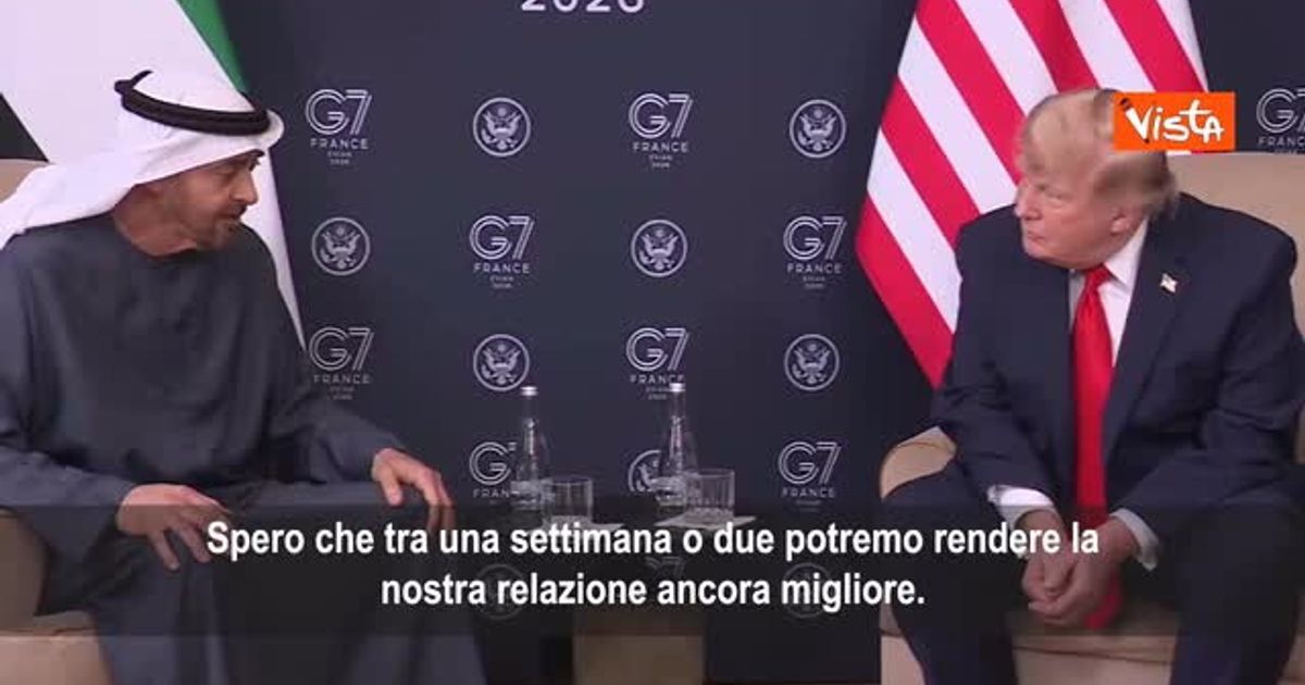 Presidente Emirati Arabi parla a bassa voce, Trump: Quando sei così ...