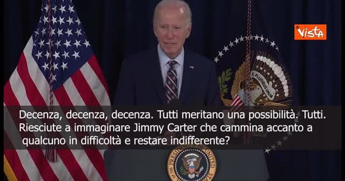 Biden ricorda l'ex Presidente Jimmy Carter: Per lui tutti meritavano un ...